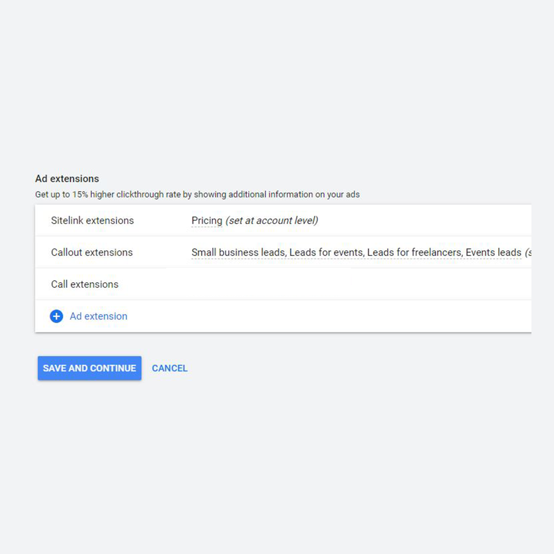 How to create a Google ad lead form extension - Neptune Design
